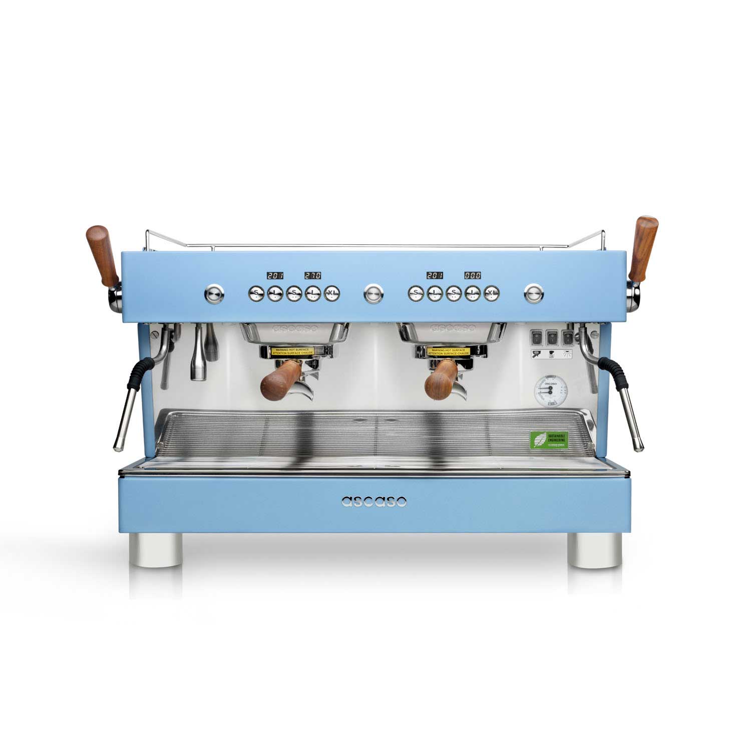 Ascaso Barista T Plus Automatic 2 Group Espresso Machine - Troll Blue
