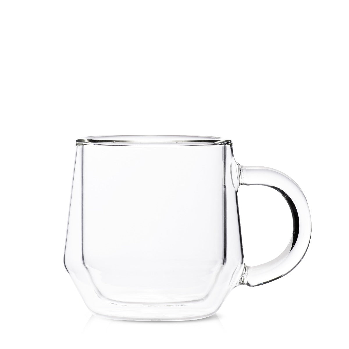 Hearth Double-Wall Glass Mug (6oz/175ml) - Clear, Set of 2
