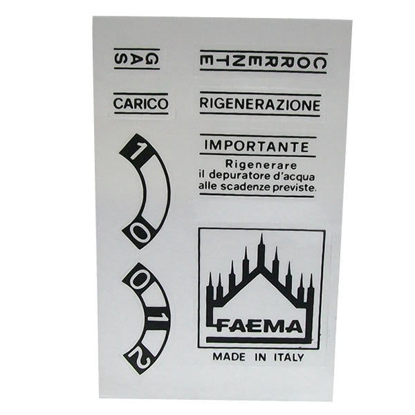 Faema Adhesive Function Transfer Printings