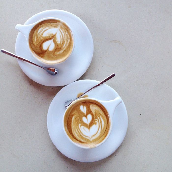 notNeutral Lino Double Cappuccino Cup & Saucer - White (6oz/177ml)